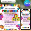 Preschool Now Enrolling Flyer, Open Enrollment, Early Childhood, School Registration, Editable ...