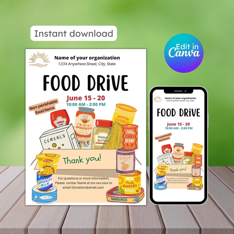 Food Donation Sign - Etsy