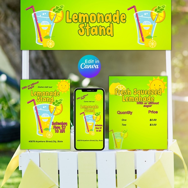 Lemonade Stand Sign - Etsy