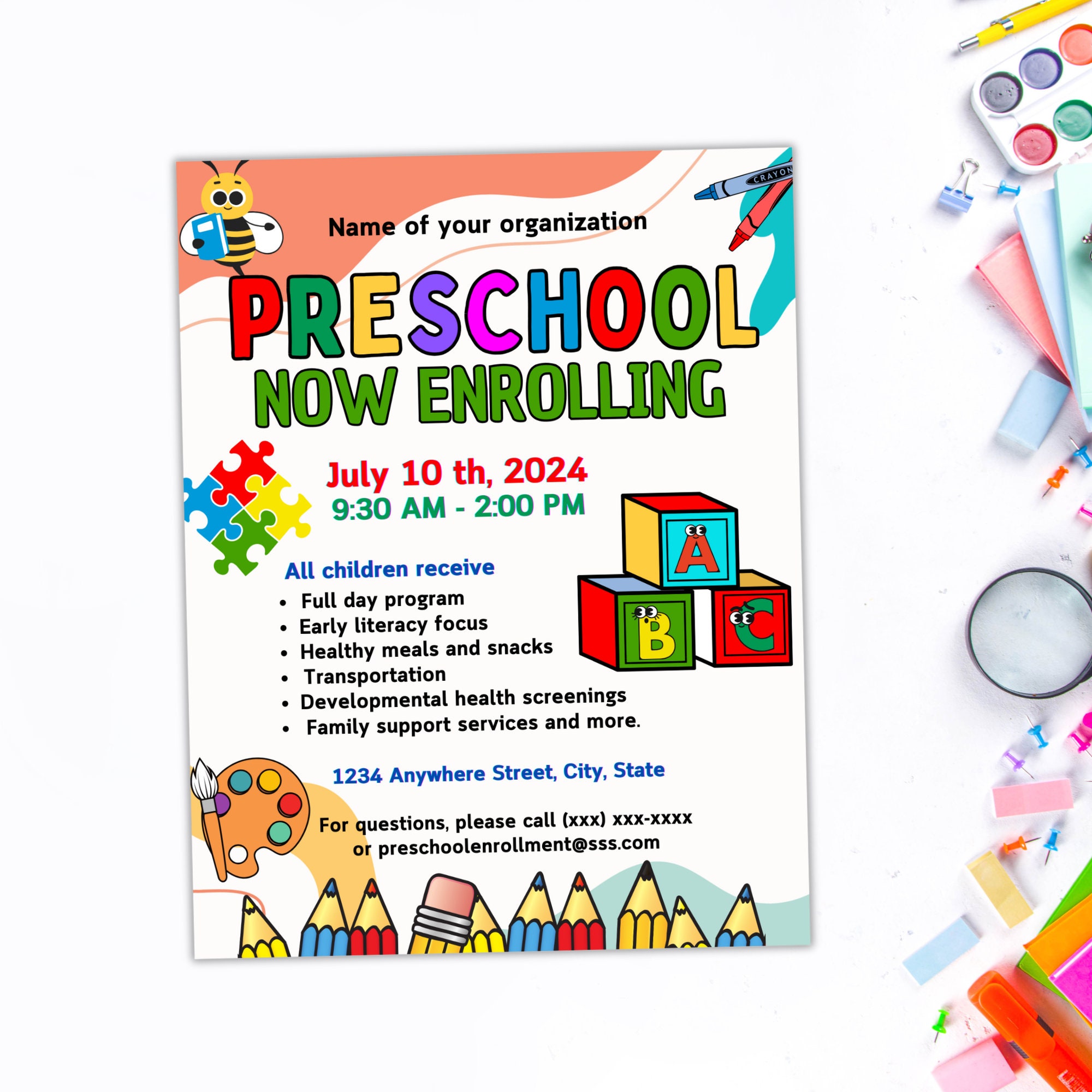 Preschool Now Enrolling Flyer Open Enrollment Early Childhood Now ...