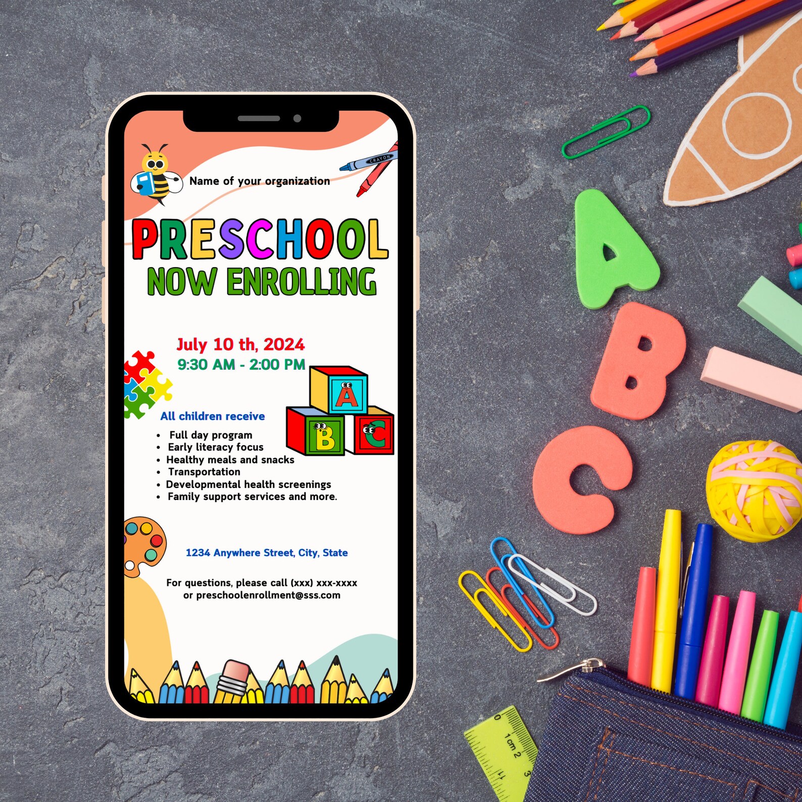 Preschool Now Enrolling Flyer, Open Enrollment, Early Childhood, School ...