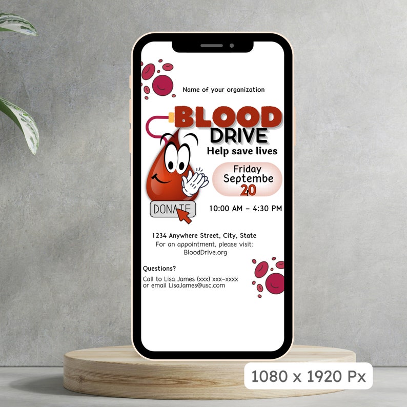 Blood Drive Flyer, Donate Blood, Donations Drive, Nonprofit Donation ...