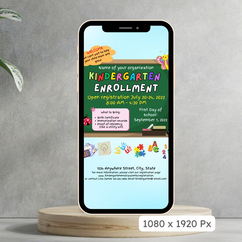 Kindergarten Enrollment Flyer Open Enrollment Pta Pto Flyer ...