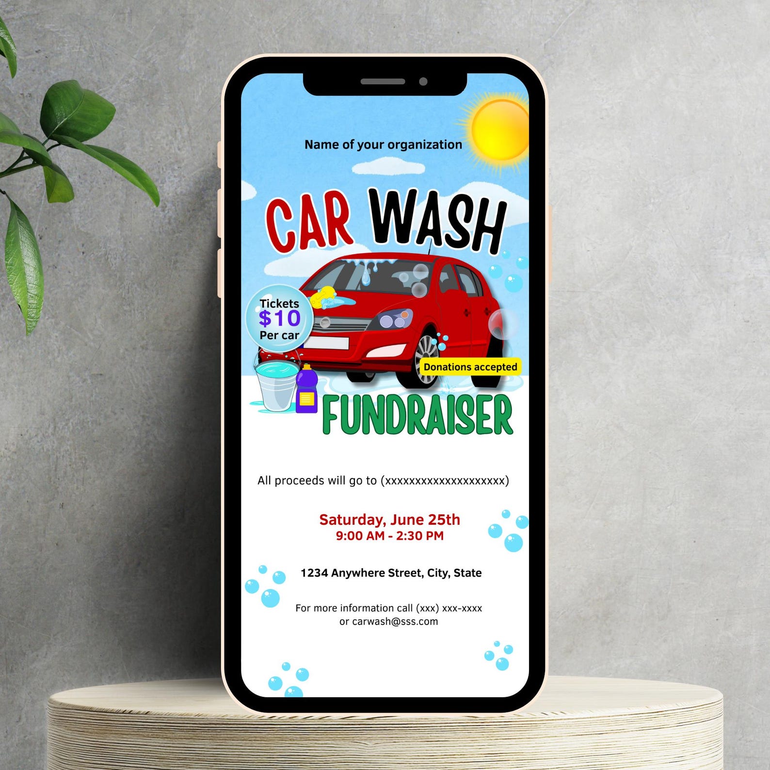 Car Wash Fundraiser Flyer, Automobile Clean, Car Repair, Team ...