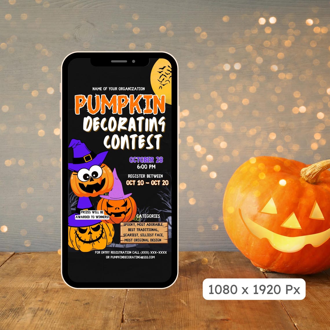 Pumpkin Decorating Contest Flyer, Community Event, Halloween Party ...