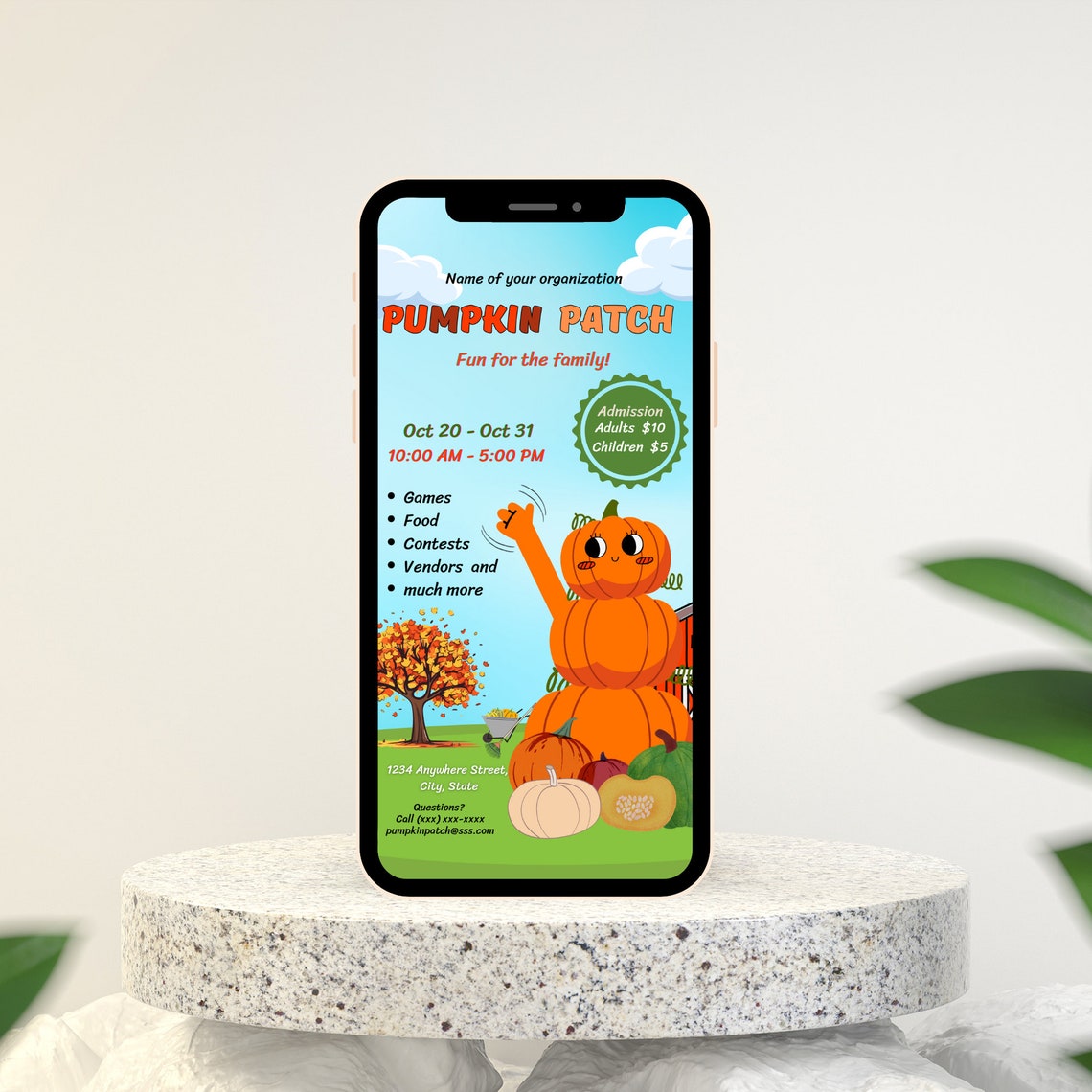 Pumpkin Patch Flyer, Fall Festival, Autumn Party Fest, Pumpkin ...