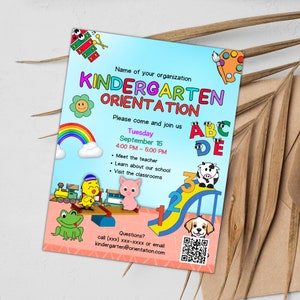 Kindergarten Orientation Flyer Back to School Event Kindergarten ...