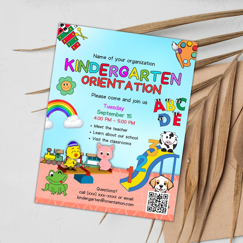 Kindergarten Orientation Flyer Back to School Event Kindergarten ...