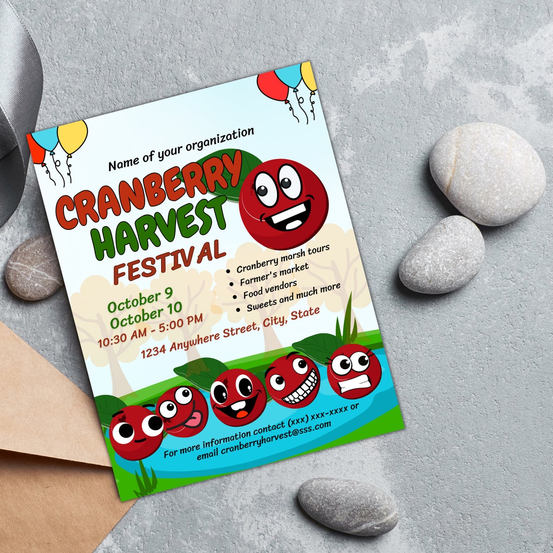 Cranberry Harvest Festival Flyer, Abundant Autumn, Community Event ...