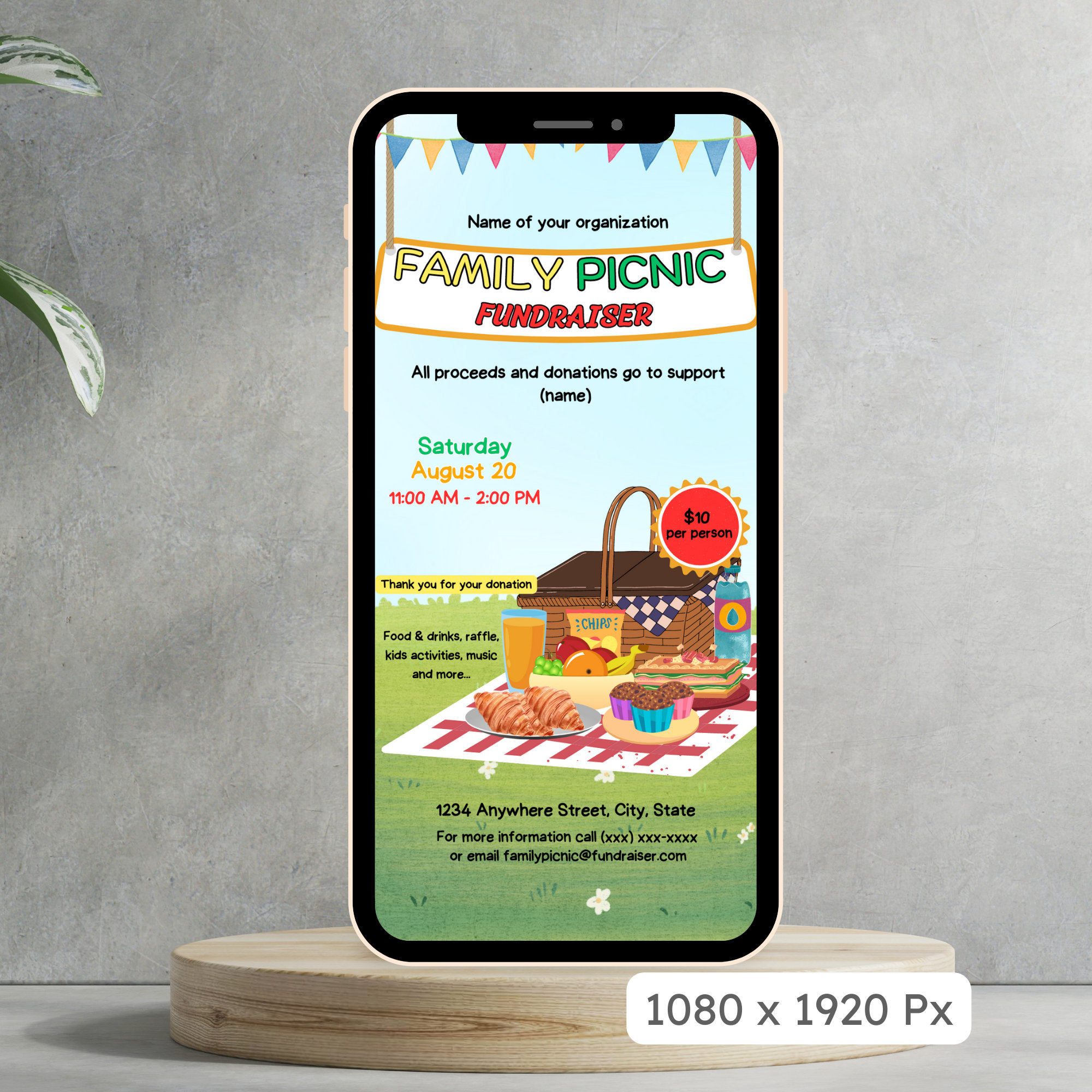Family Picnic Fundraiser Flyer, School Fundraiser, Company Picnic ...