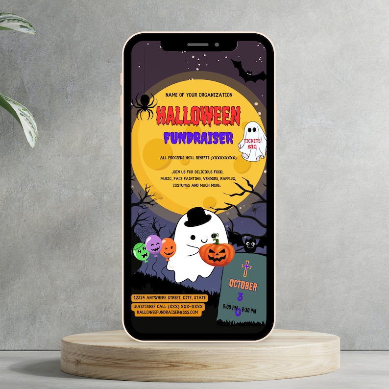 Halloween Fundraiser Flyer Trick or Treat School Event Costume Party ...