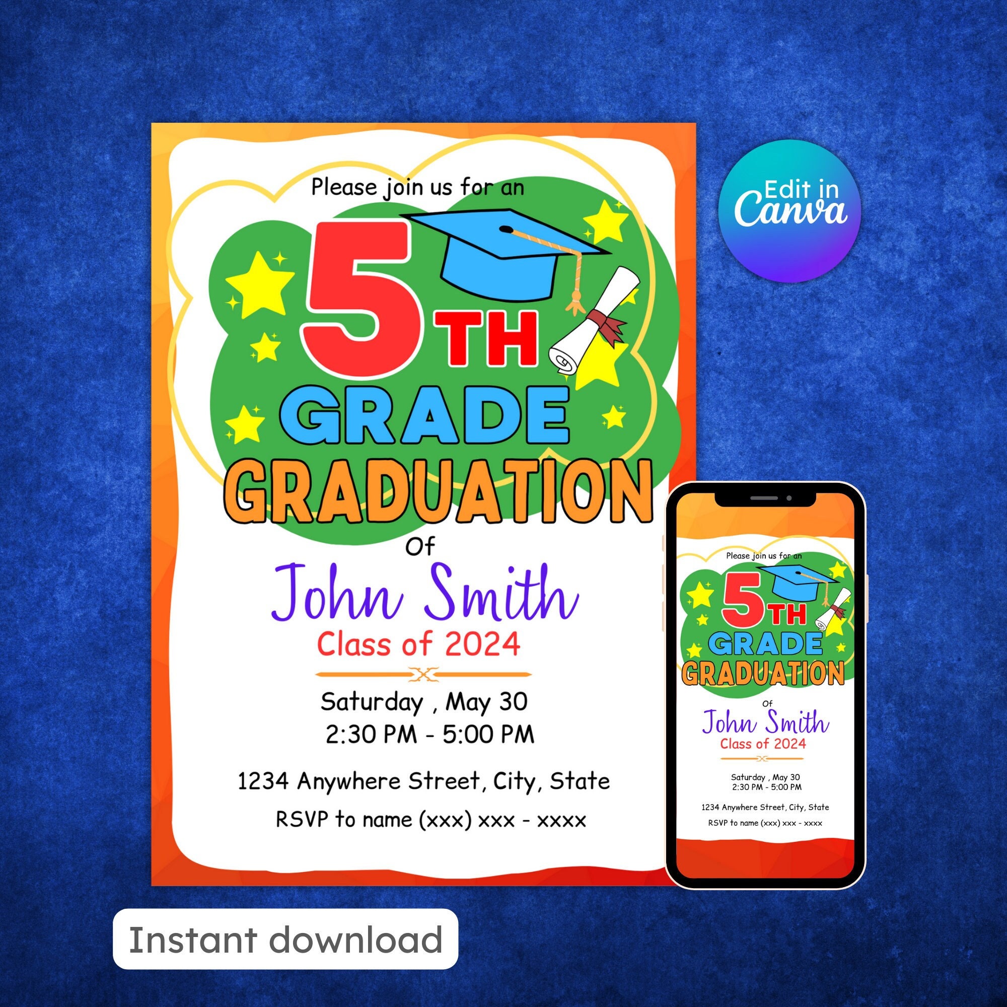 Invitaciones De Graduacion De Quinto Grado