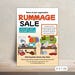 Rummage Sale Flyer, Yard Sale Template, School Fundraiser, Fundraising ...
