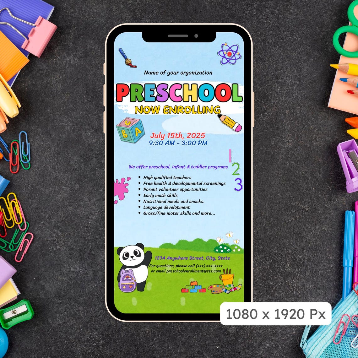 Preschool Now Enrolling Flyer, Back to School, Open Registration, Early ...