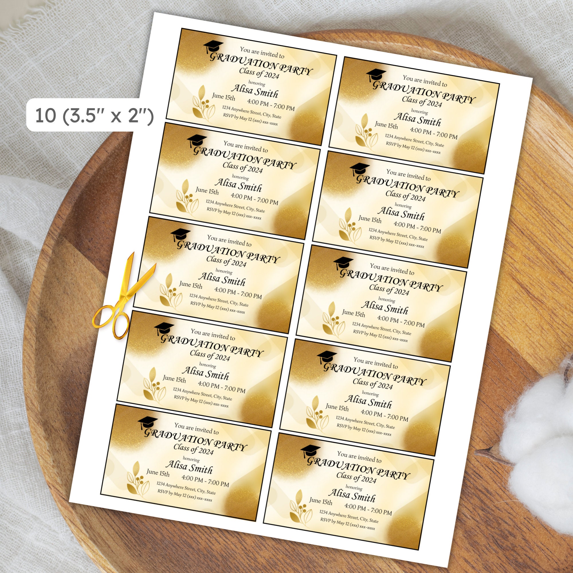 Graduation Party Insert Card, Class of 2024, High School Grad, College ...