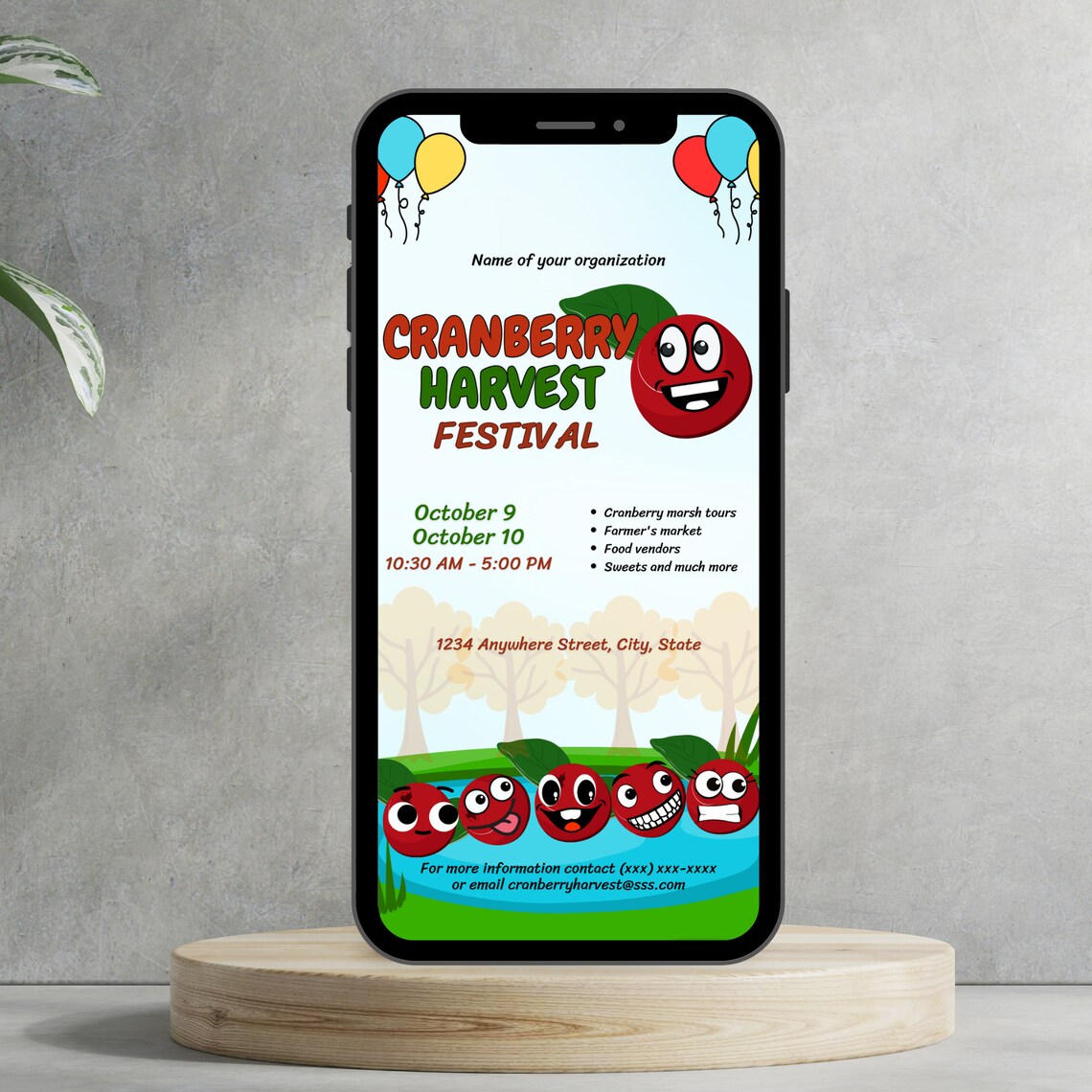 Cranberry Harvest Festival Flyer, Abundant Autumn, Community Event ...