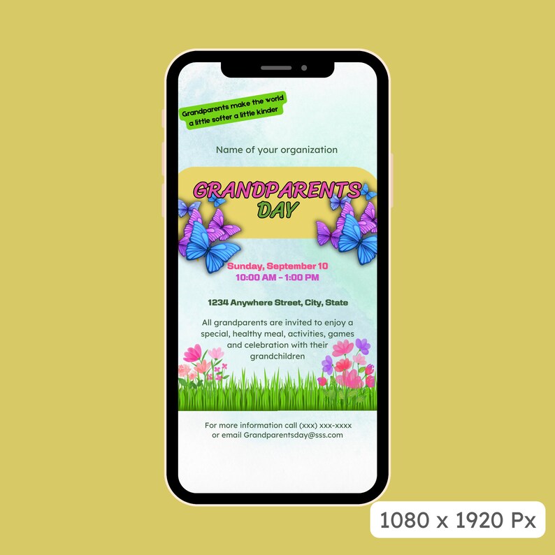 Grandparents Day Flyer Lunch School Grandparents Day Invite Family Fun ...