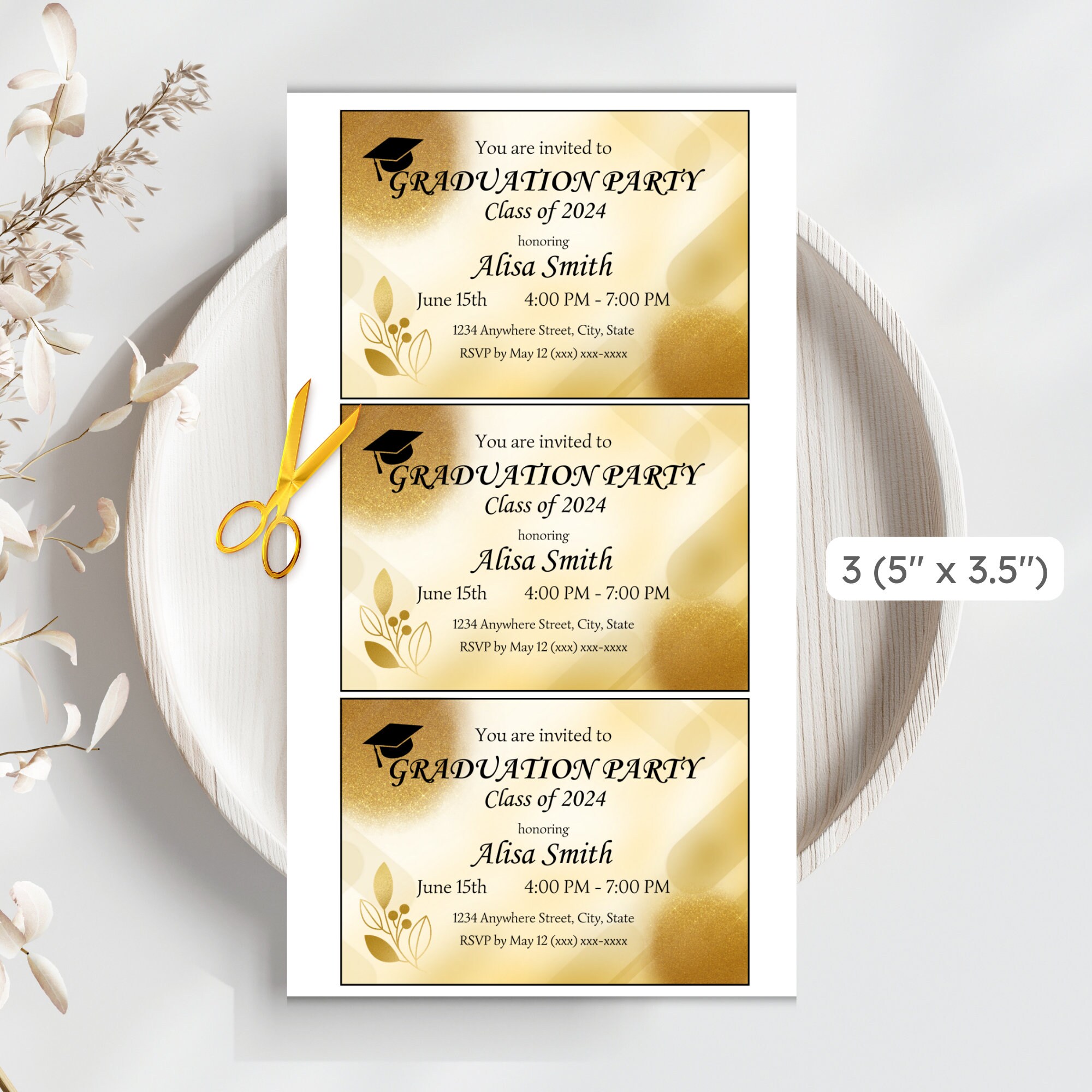 Graduation Party Insert Card, Class of 2024, High School Grad, College ...