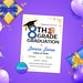 8th Grade Graduation Invitation, Black and Gold, Promotion Invites ...
