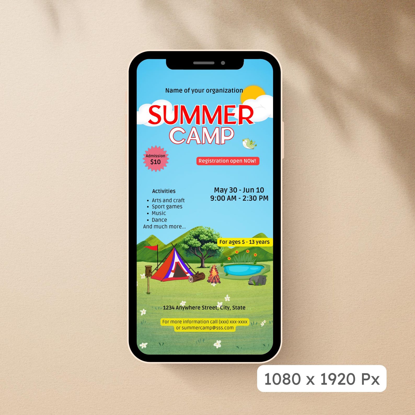Editable Summer Camp Flyer: Kids Event Template (digital Download) - Etsy