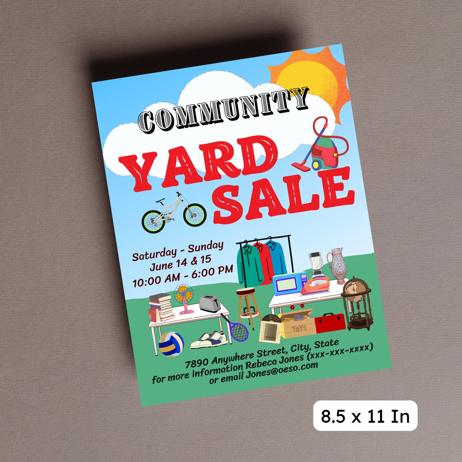 Community Yard Sale Neighborhood Yard Sale Garage Sale Yard Sale Flyer ...