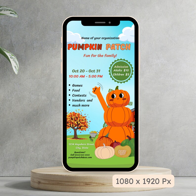 Pumpkin Patch Flyer, Fall Festival, Autumn Party Fest, Pumpkin ...