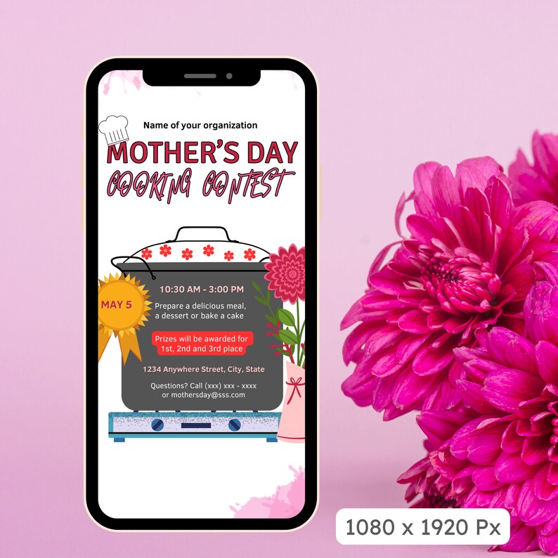 Mother's Day Cooking Contest Flyer Cooking Competition Community Event ...