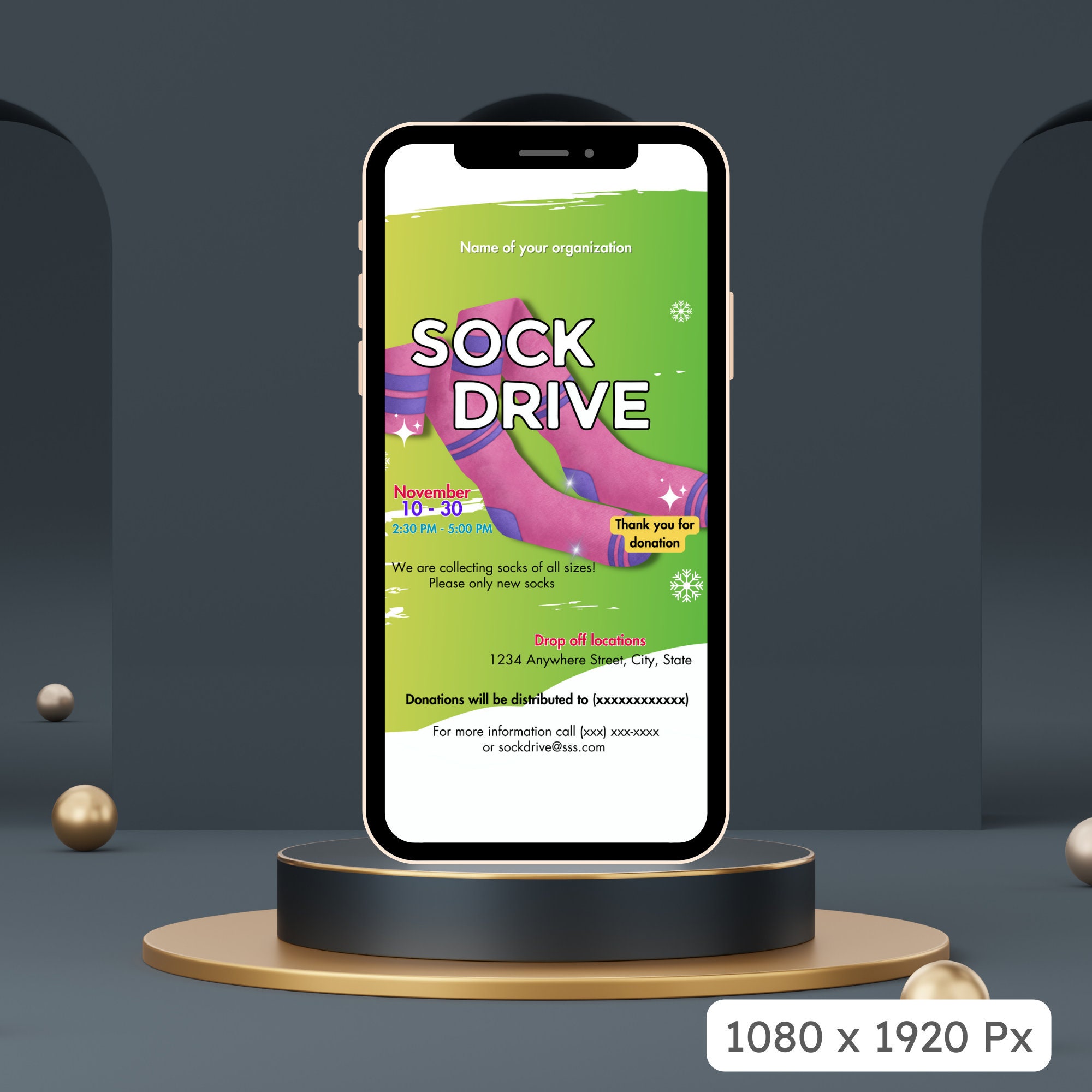 Sock Drive Flyer, Winter Clothing, Homeless Shelter, Charity Nonprofit ...
