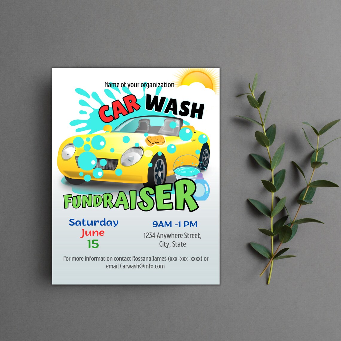 Editable Car Wash Fundraiser Flyer, Mobile Car Wash, Car Wash Template ...