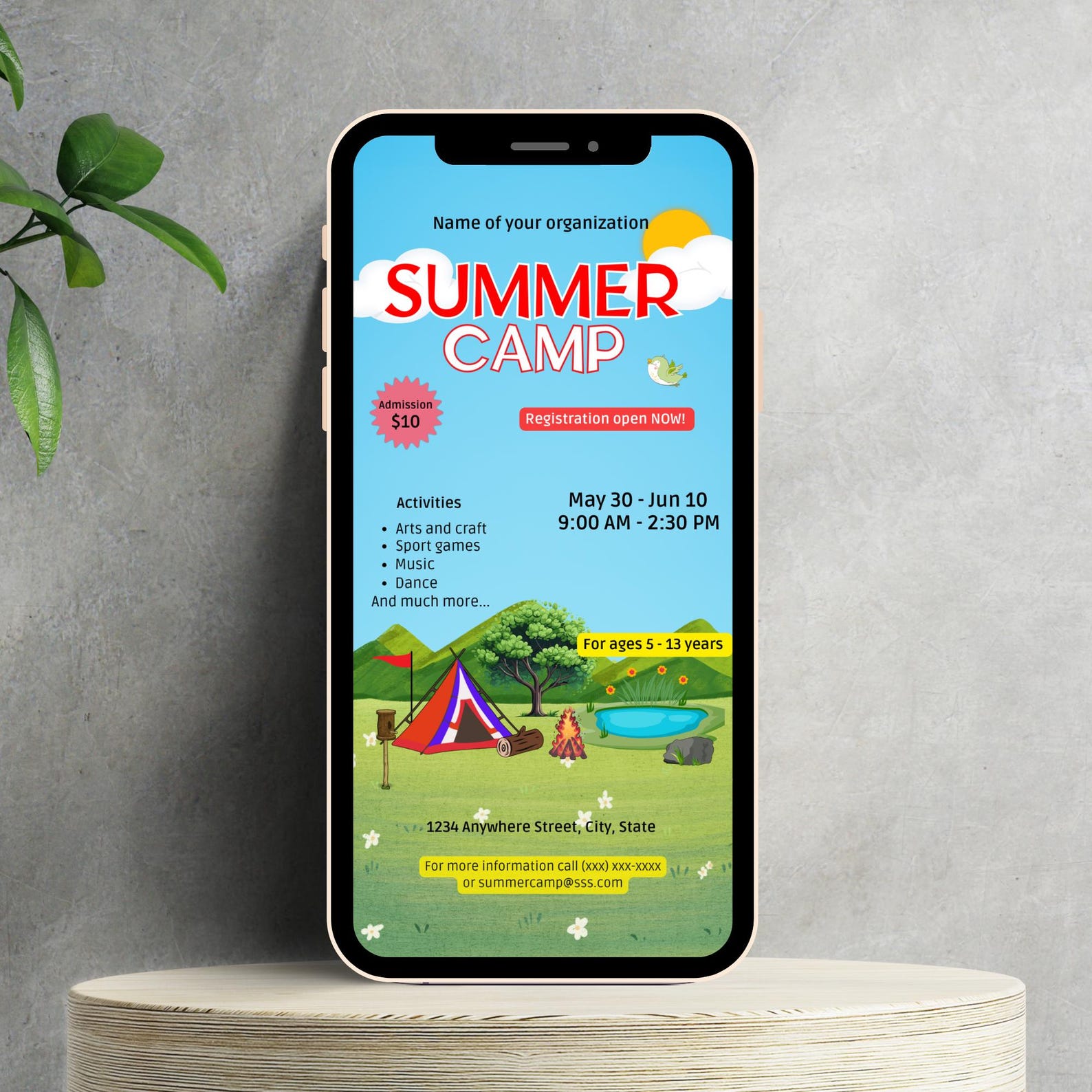 Editable Summer Camp Flyer: Kids Event Template (digital Download) - Etsy