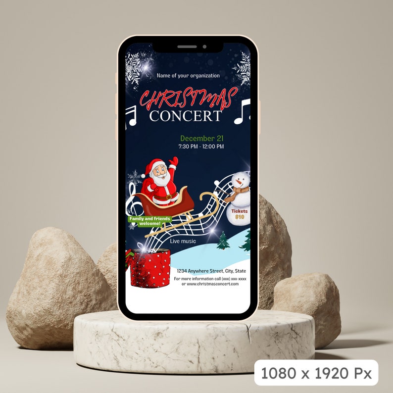 Christmas Concert Flyer, Church Invitation, Piano Recital, Fundraiser ...