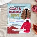 Coat and Blanket Drive Flyer, Winter Clothing, Charity Event, Warm ...