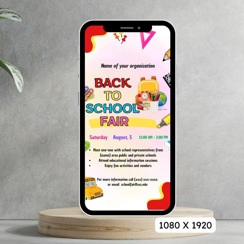 Back to School Fair Flyer, School Fundraiser, Community Event, Summer ...