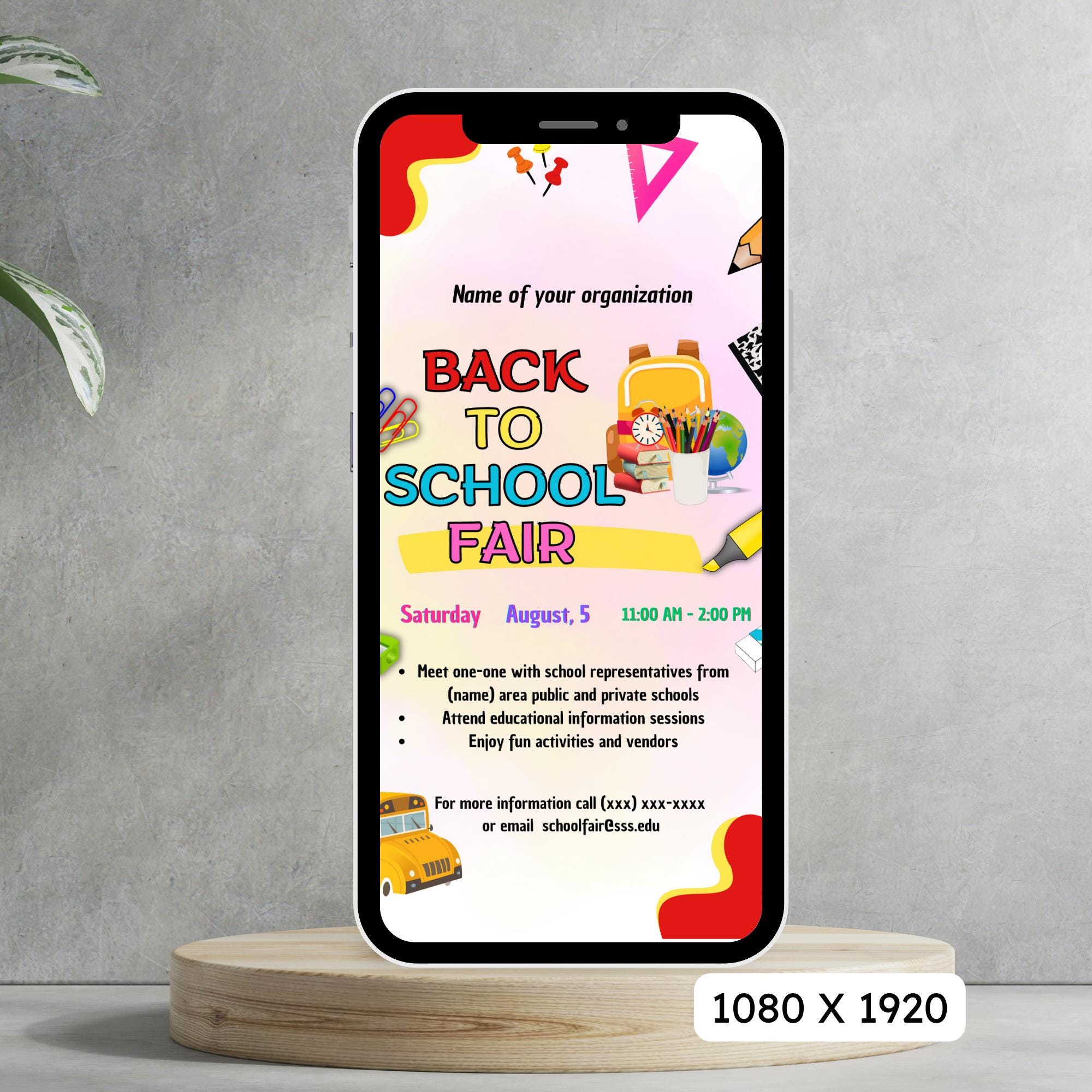 Back to School Fair Flyer, School Fundraiser, Community Event, Summer ...