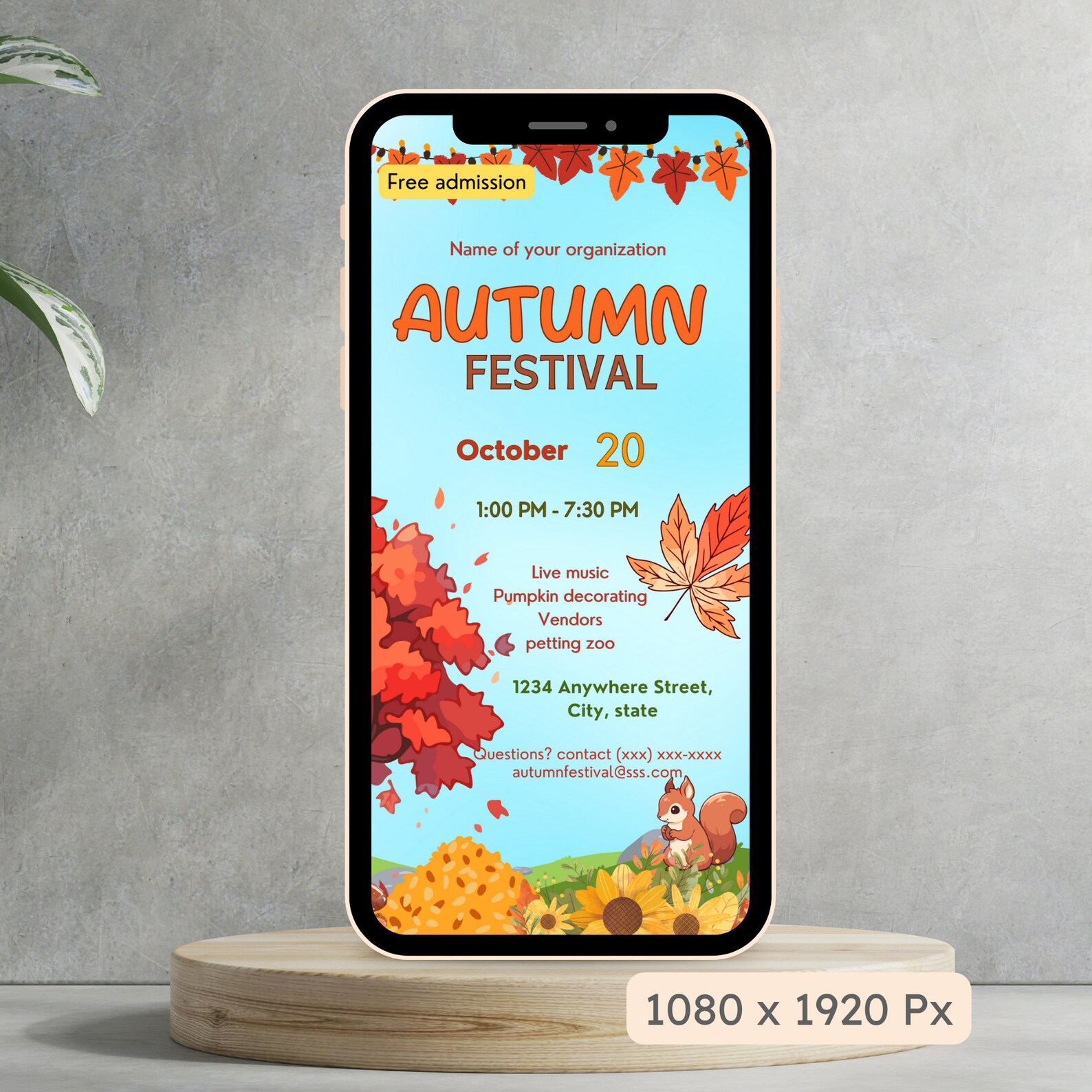 Autumn Festival Flyer Fall Invitation School Pto Pta Pumpkin Festival ...