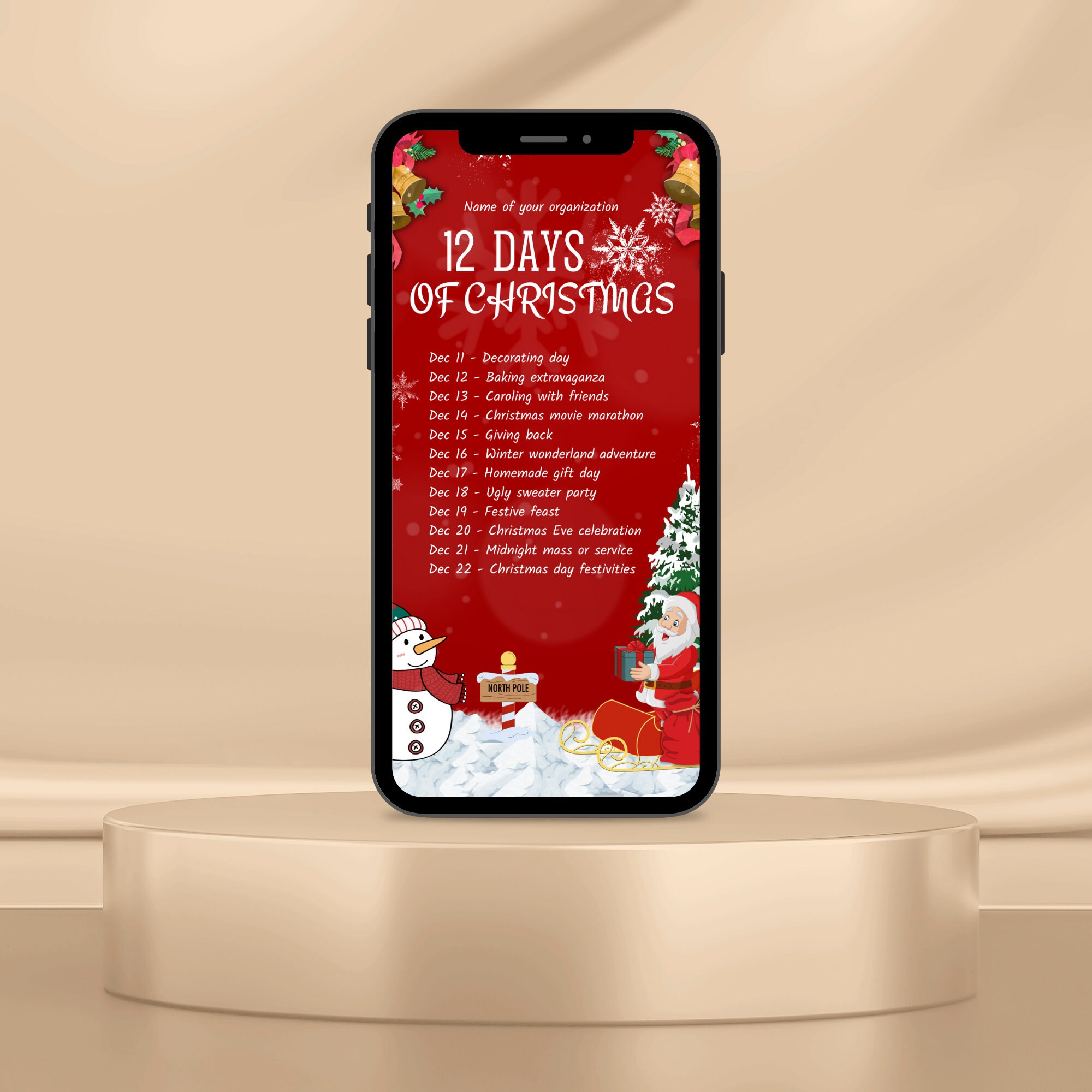 Editable 12 Days of Christmas Flyer: School PTO/PTA, Holiday Post ...