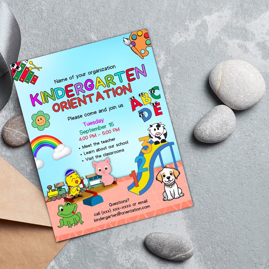 Kindergarten Orientation Flyer Back to School Event Kindergarten ...
