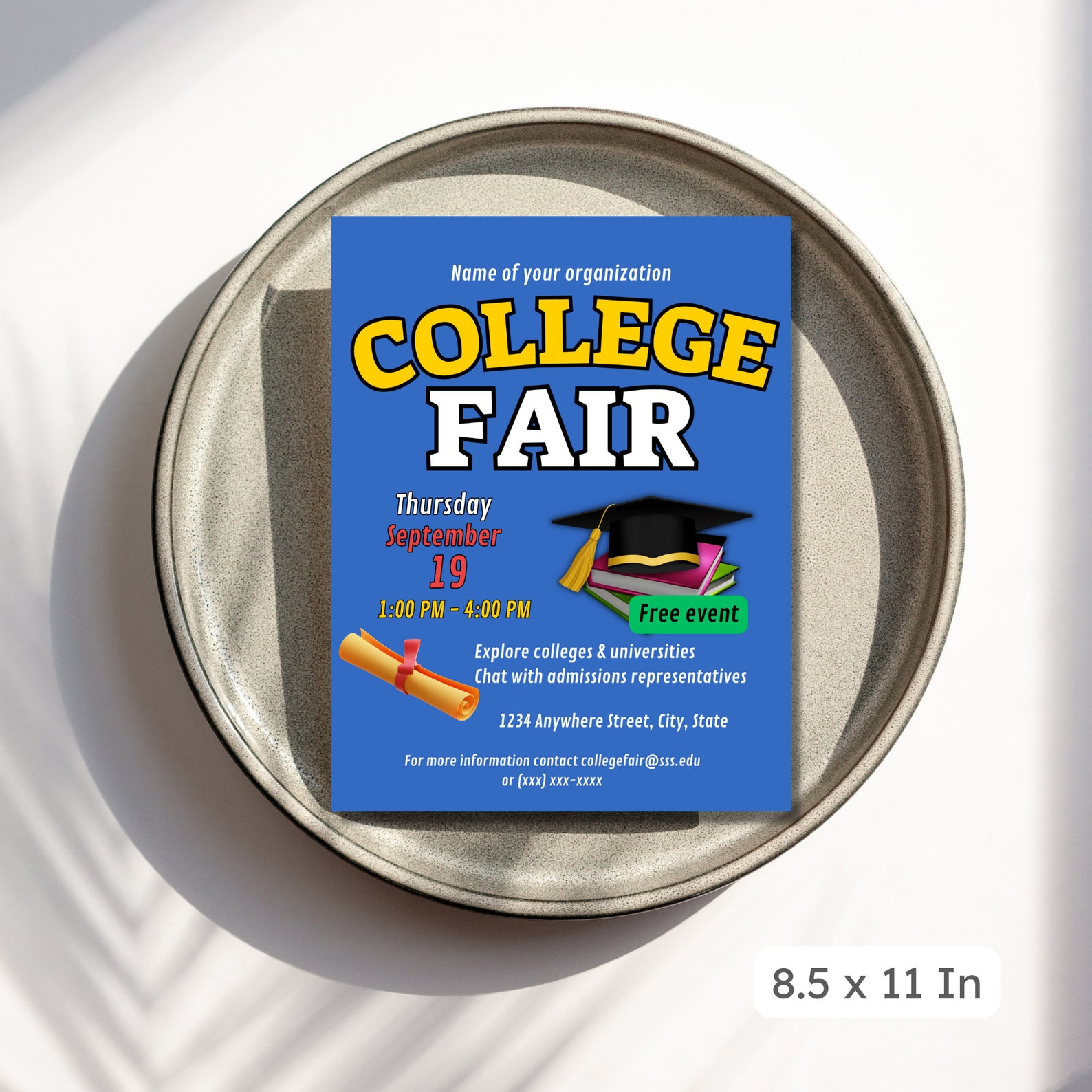 College Fair Flyer, Career Fair, Community School, College Graduation ...