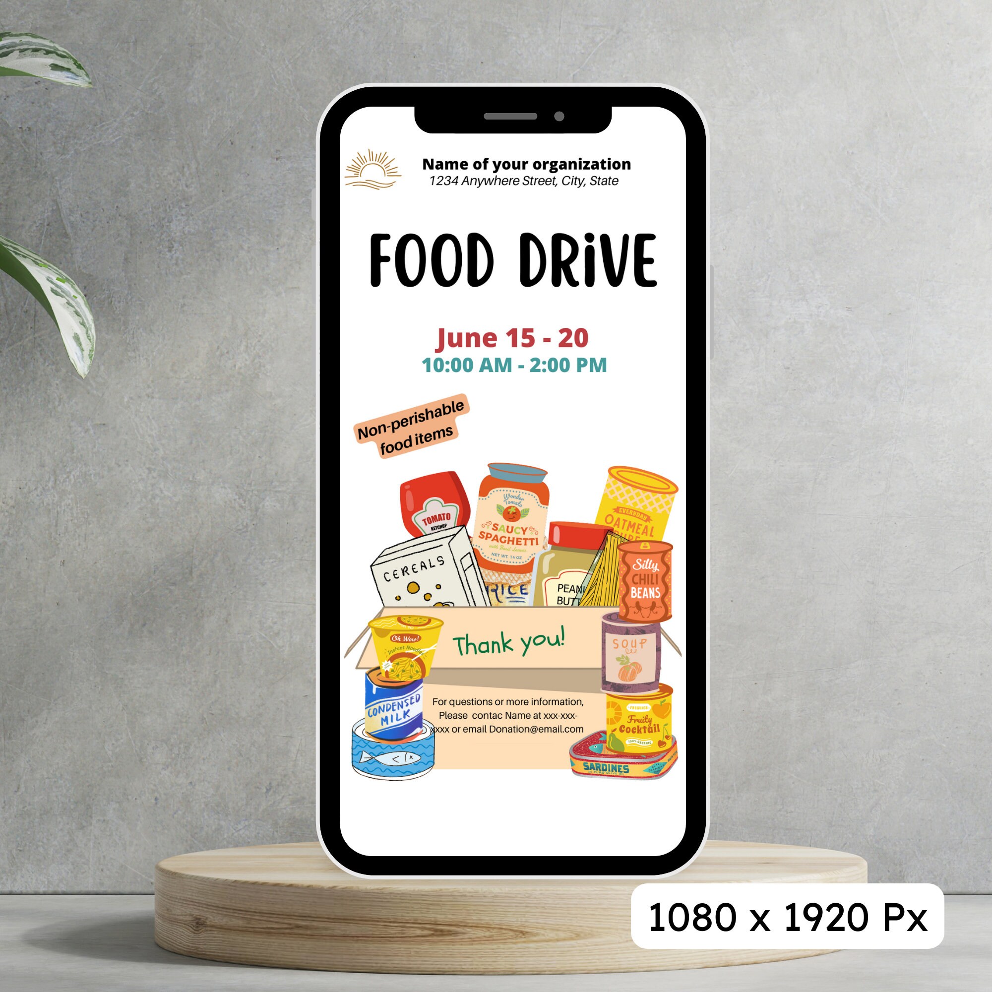 Editable Food Drive Flyer Church Fundraiser Canned Food Bank Flyer ...