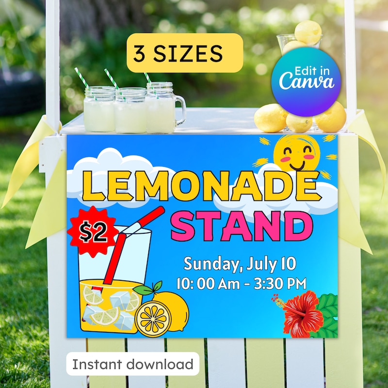 Lemonade Stand Sign - Etsy