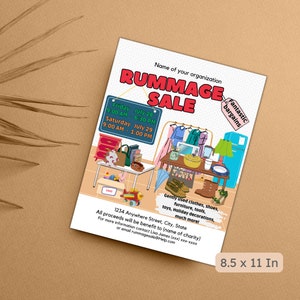 Rummage Sale Flyer, Neighborhood Yard Sale, Garage Sale Flyer Template ...