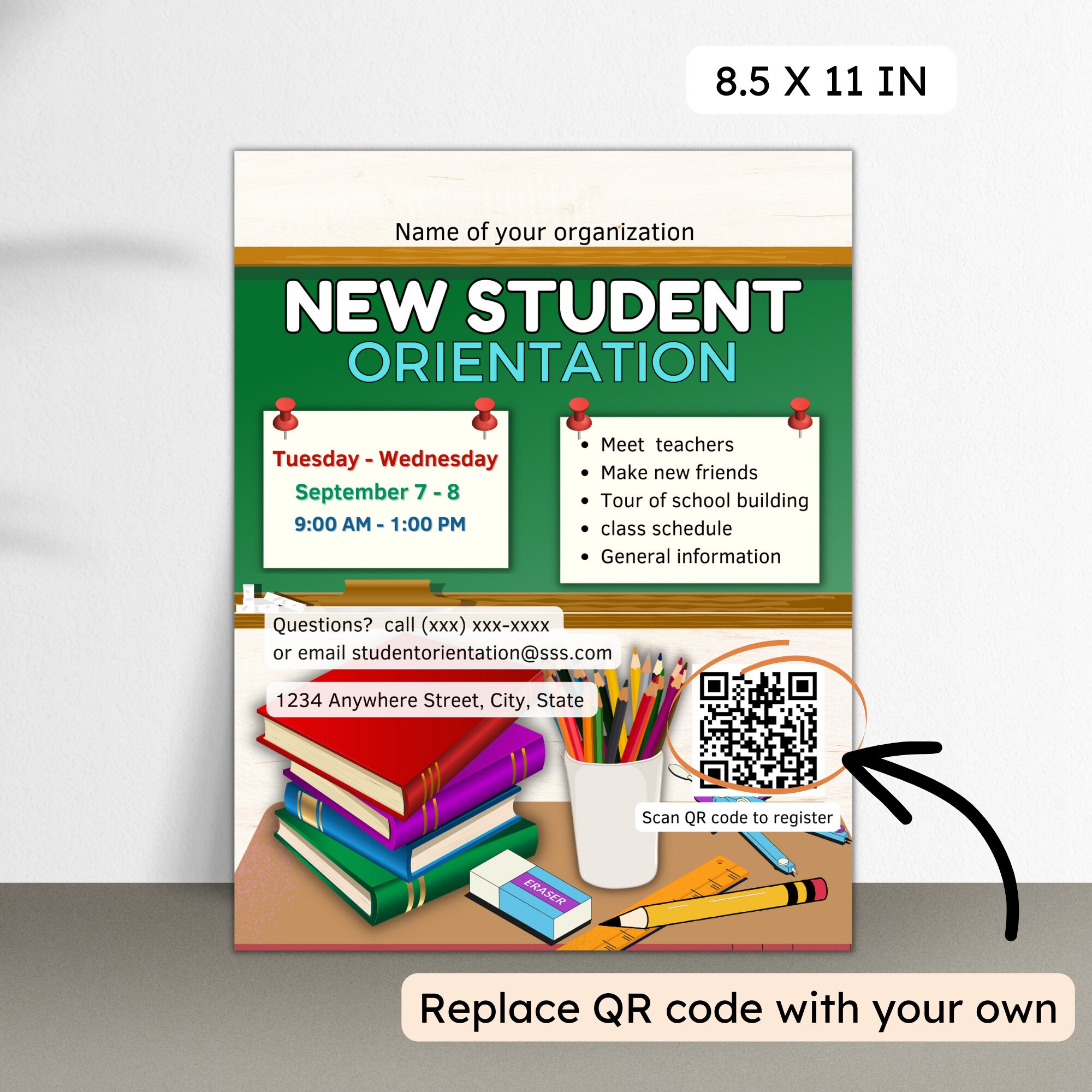 New Student Orientation Flyer, First Day of School, Meet the Teacher ...