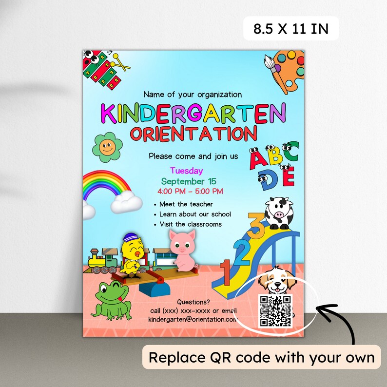 Kindergarten Orientation Flyer Back to School Event Kindergarten ...