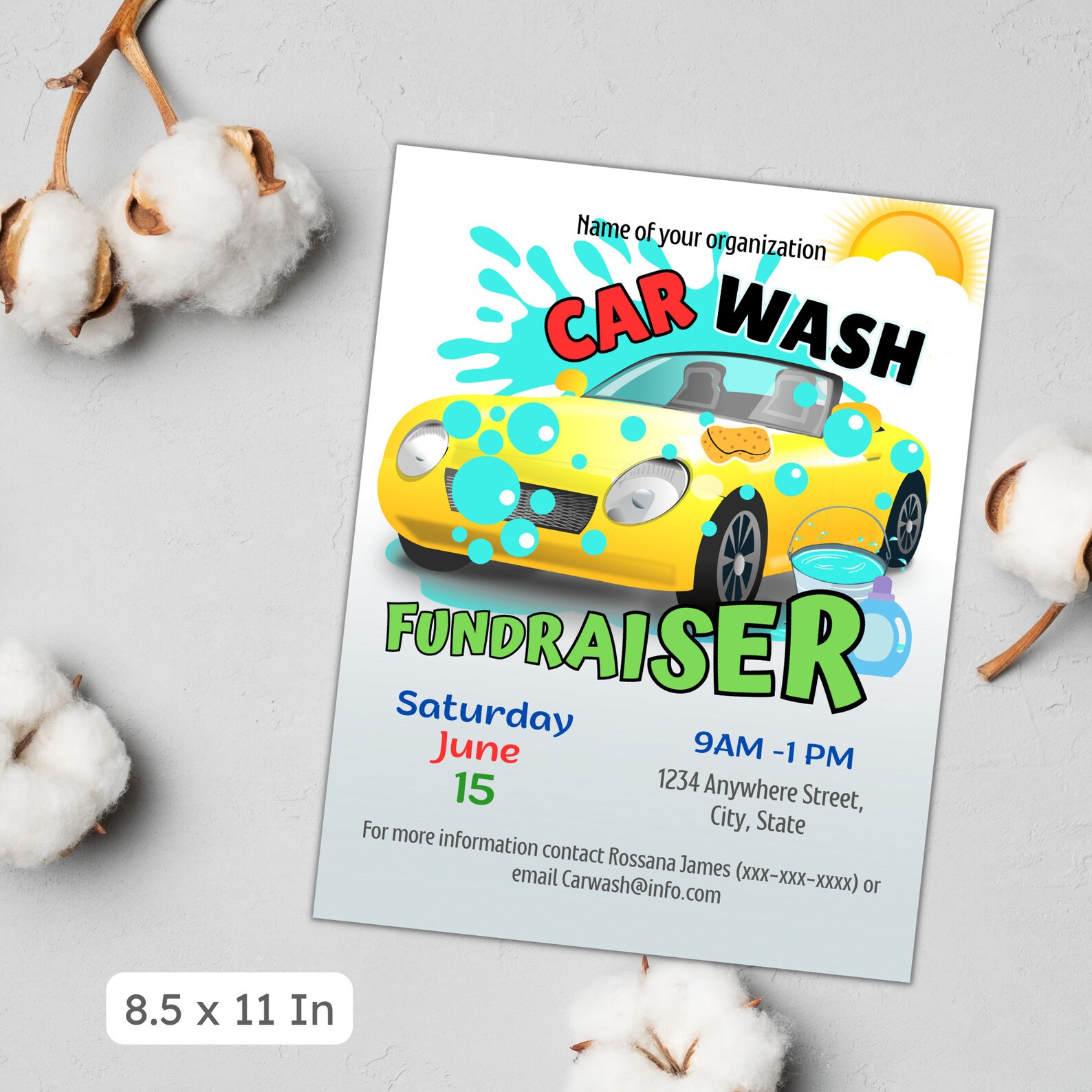 Editable Car Wash Fundraiser Flyer, Mobile Car Wash, Car Wash Template ...