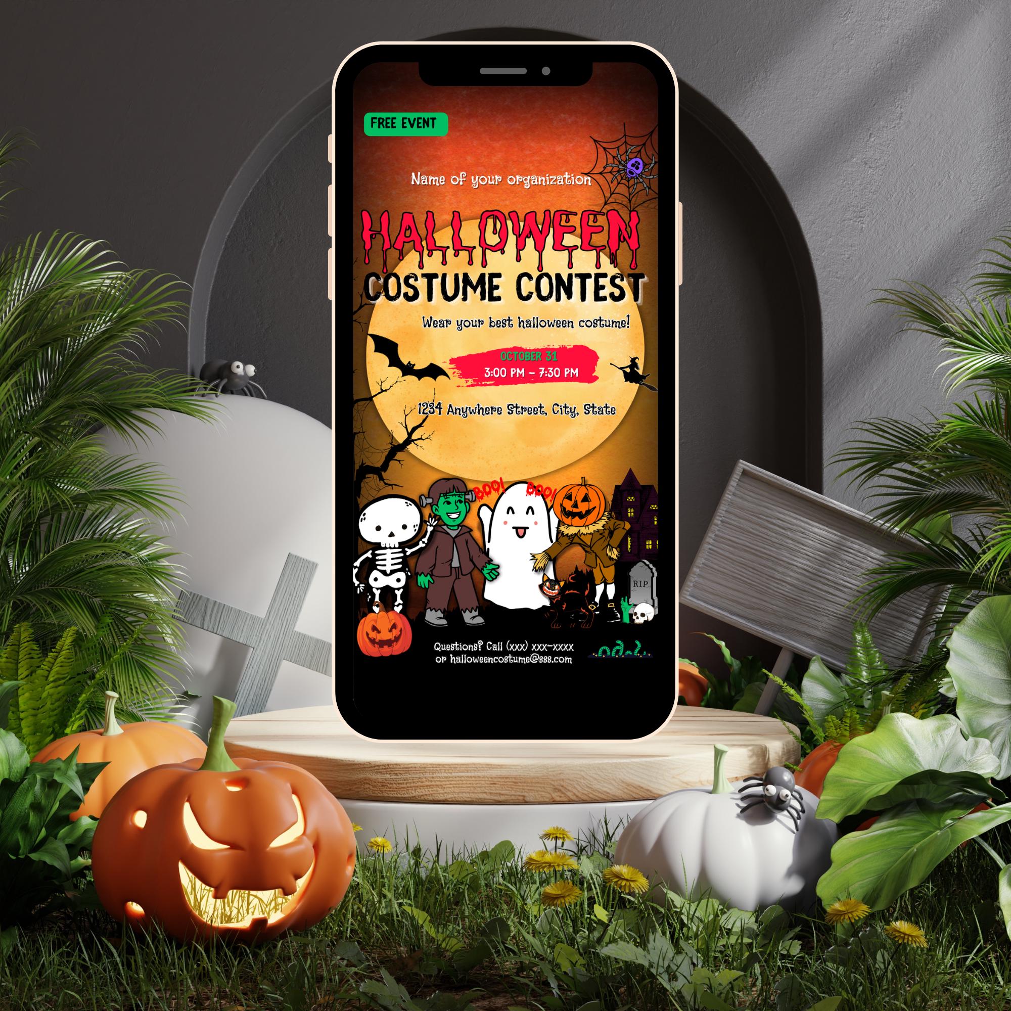 Halloween Costume Contest Flyer, Spooky Season, Costume Competition ...