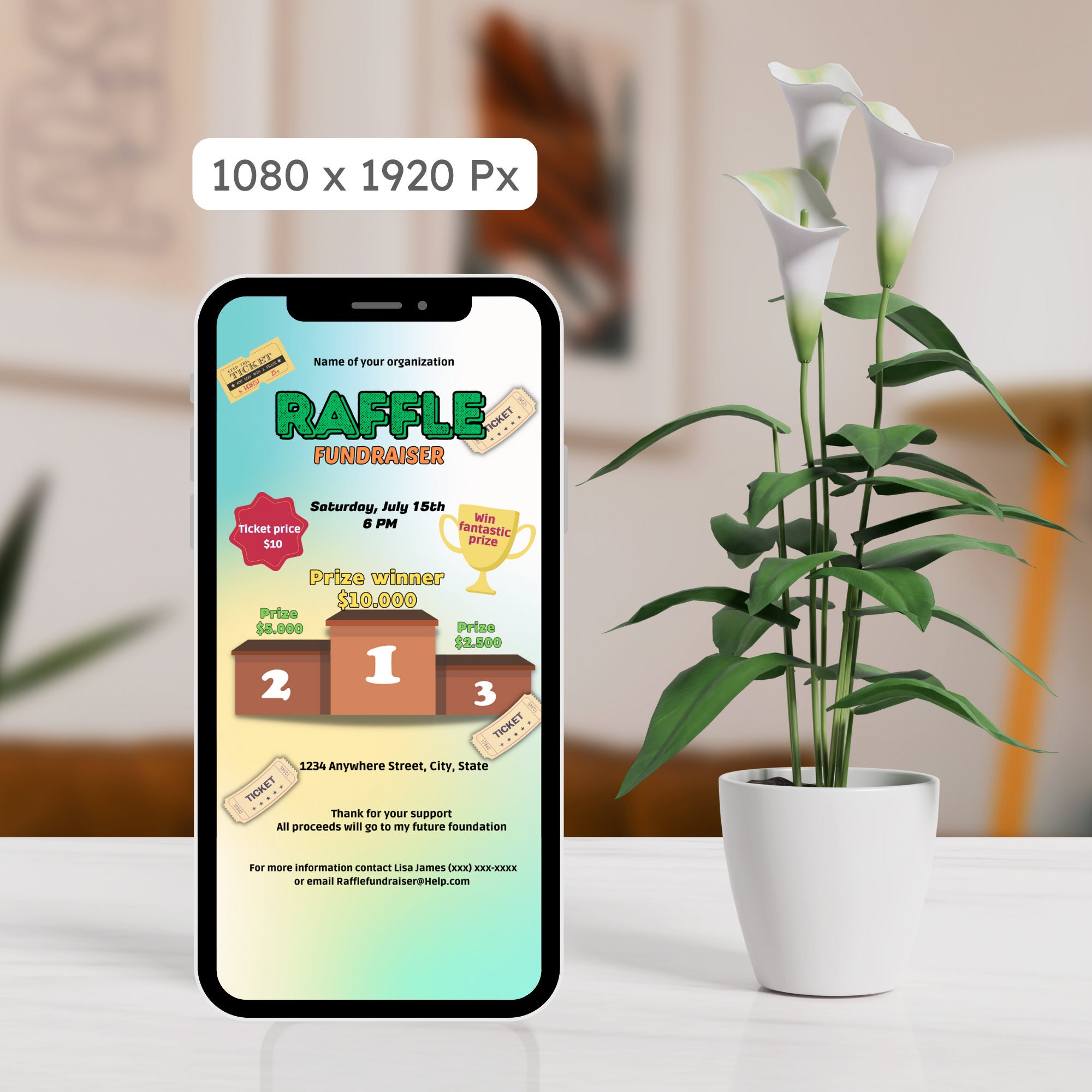 Raffle Fundraiser Flyer Cash Raffle Flyer Pto Pta Donation Volunteers ...