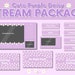 Purple Daisy Twitch Overlay Package | Cute Twitch Overlay Package ...