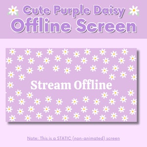 Purple Daisy Twitch Overlay Package | Cute Twitch Overlay Package ...