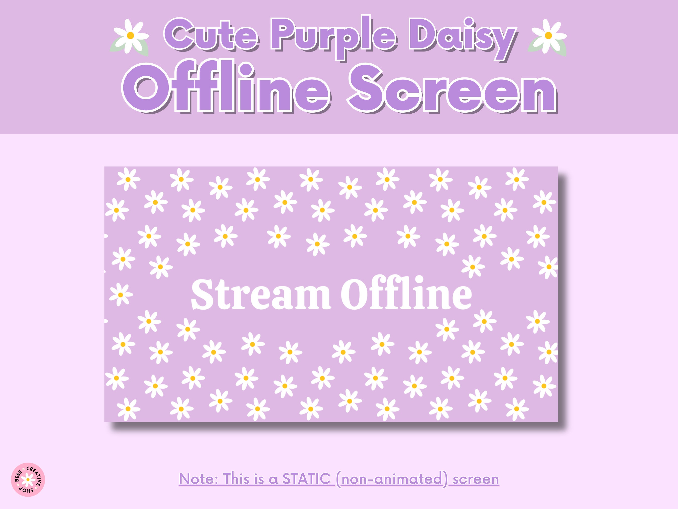 Purple Daisy Twitch Overlay Package | Cute Twitch Overlay Package ...