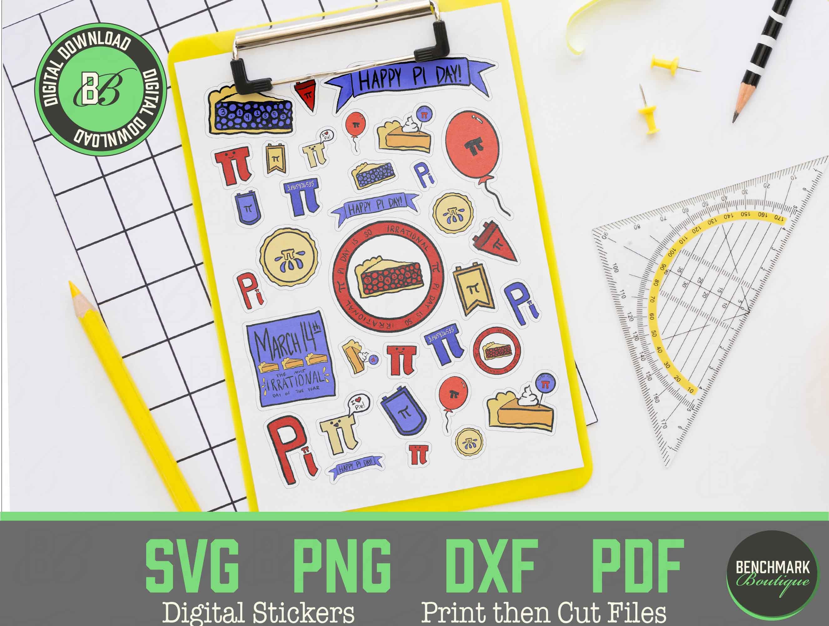 Printable Pi Day Sticker Pack, Math-themed (digital Download) - Etsy